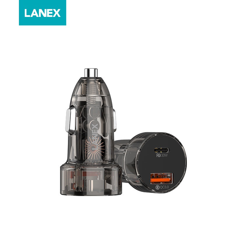 LANEX LQ10 PD33W+24W FAST CHARGING CAR CHARGER